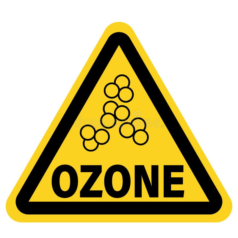 Ozone in Use, Warning Yellow Triangle Sign Stock Illustration ...