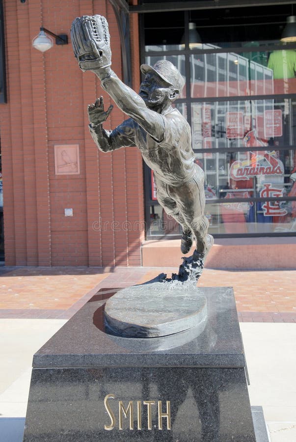 Stan Musial Statue, Busch Stadium Esterno St. Louis Fotografia Stock ...