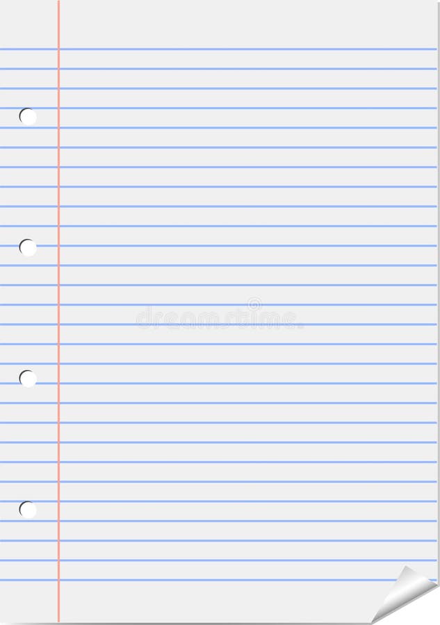 Página Do Vetor Do Bloco De Notas Ilustração do Vetor - Ilustração de ...