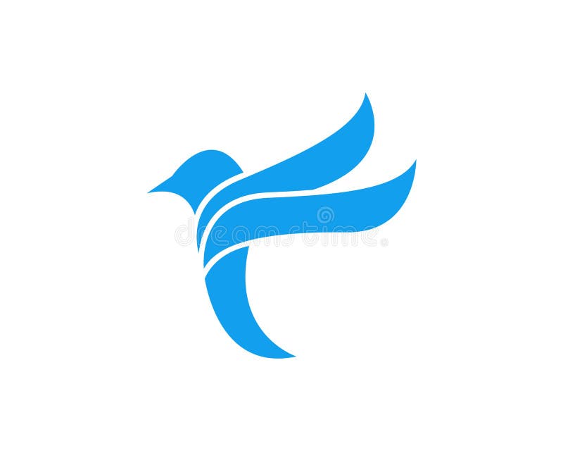 Pájaro Azul Logo Design Vector Ilustración del Vector - Ilustración de ...