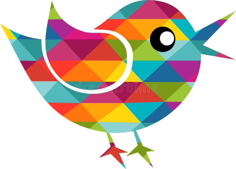 Pájaro Coloreado Y Abstracto Ilustración del Vector - Ilustración de ...