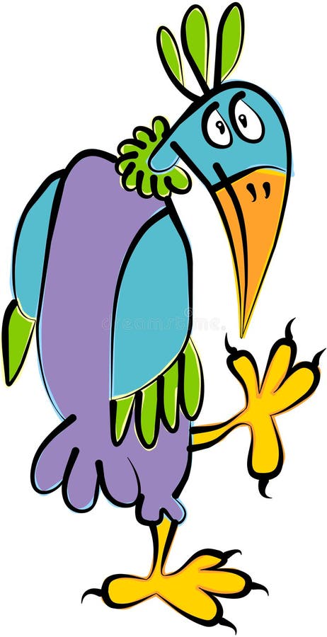 Pájaro loco ilustración del vector. Ilustración de granja - 2665898