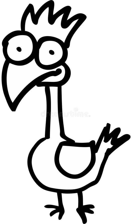 Pájaro loco ilustración del vector. Ilustración de imagen - 7642770