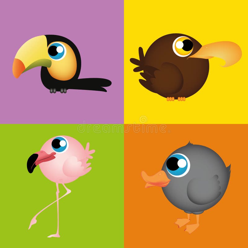 Pássaros ilustração do vetor. Ilustração de cartoon, vetor - 41187310