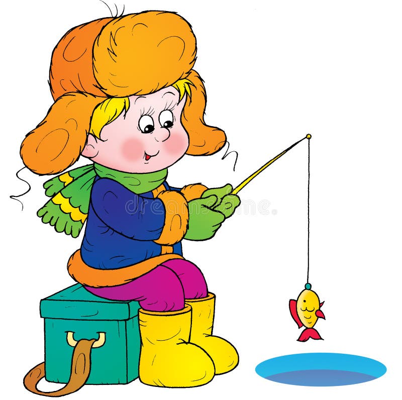 Pêcheur drôle illustration stock. Illustration of amuser - 2962704
