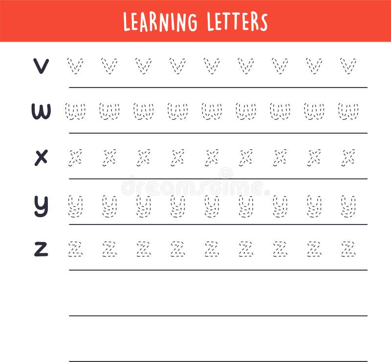 Learning Letters Writing Alphabet and Simple Handwriting Practice ...