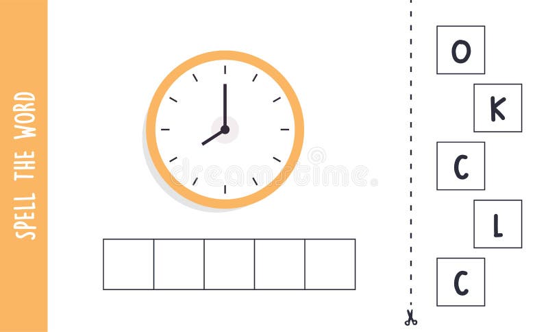 Spell the Word and Spelling Concept for Kids. Stock Illustration ...