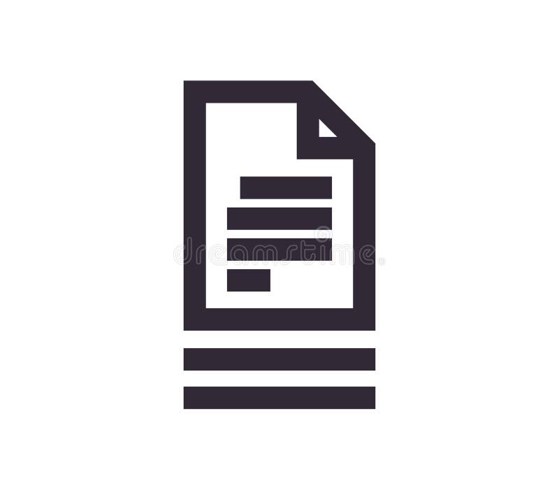 Document Symbol and Paper Icon. Stock Vector - Illustration of ...