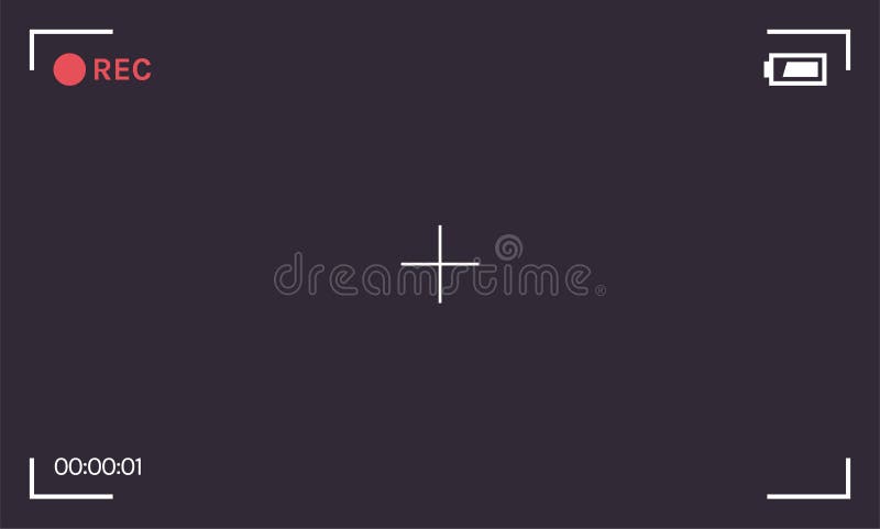 Camera Screen Viewfinder Frame and Rec or Recording Online Video Live ...