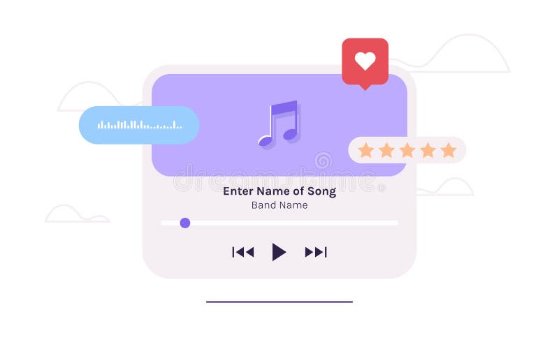Modern Music Player Ui Design and Audio Media Playback Controls Concept ...