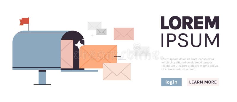 Postbox and Enevelope Read New Letters, Mail Marketing Mail Service ...