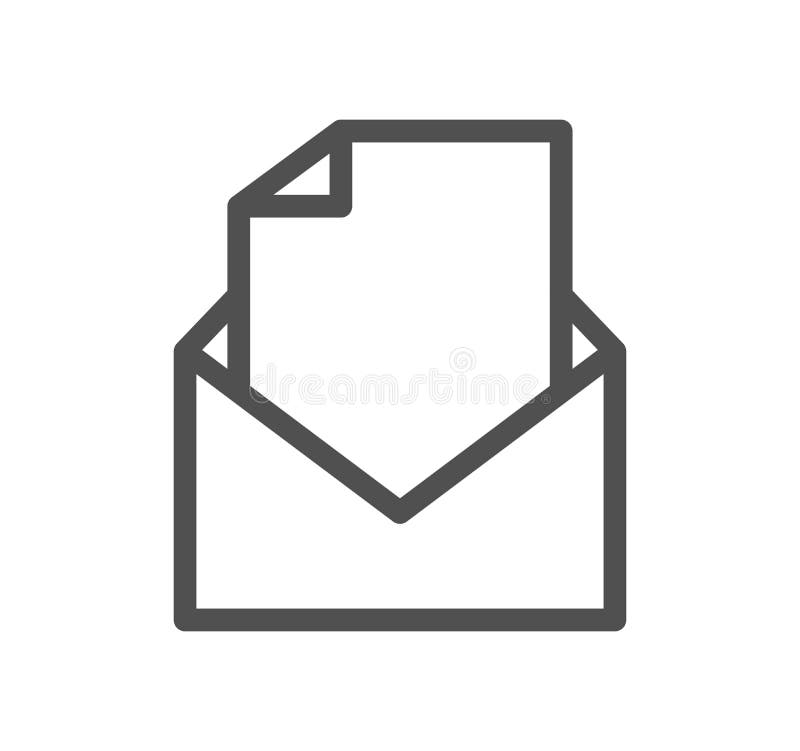 Envelope icon. stock vector. Illustration of message - 258988887