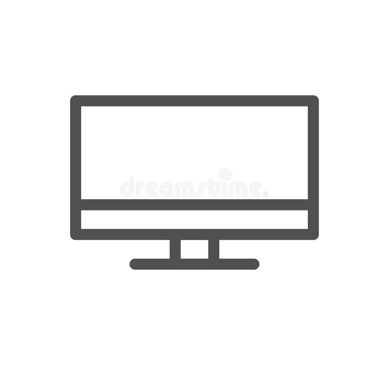 Monitor icon. stock vector. Illustration of arrow, monitor - 258989463