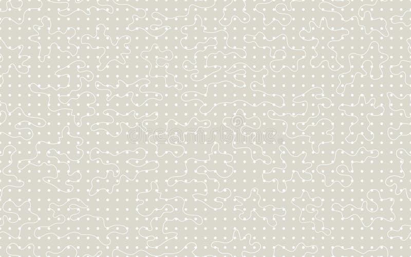 Abstract Seamless Pattern Doodles Dot Grid White Vector Texture Fabric ...