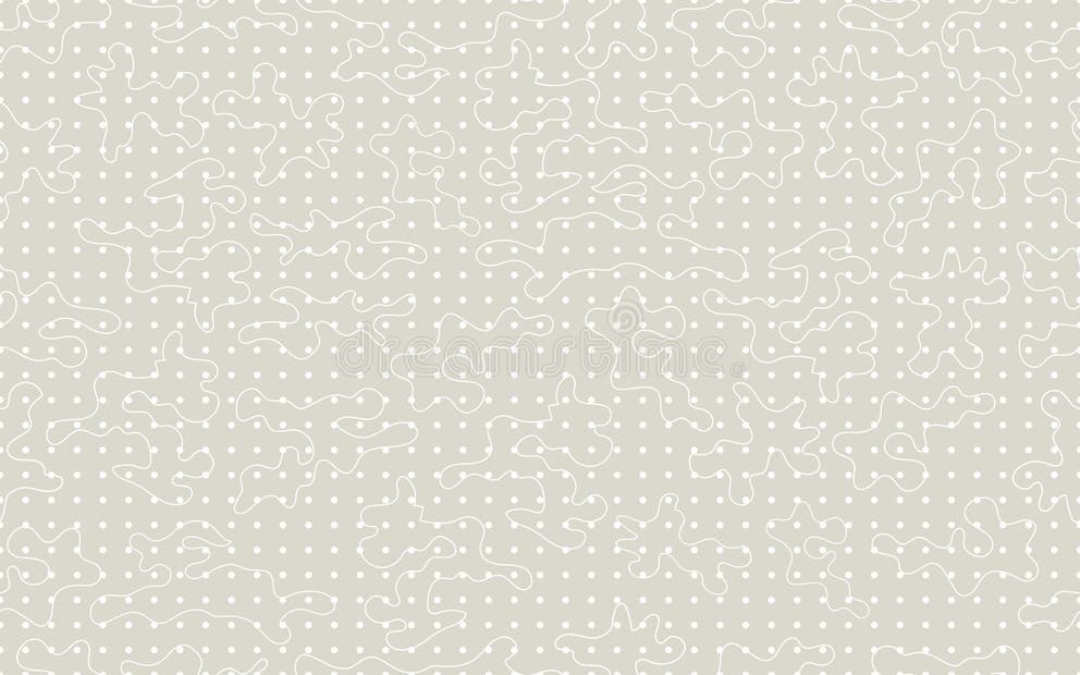 Abstract Seamless Pattern Doodles Dot Grid White Vector Texture Fabric ...