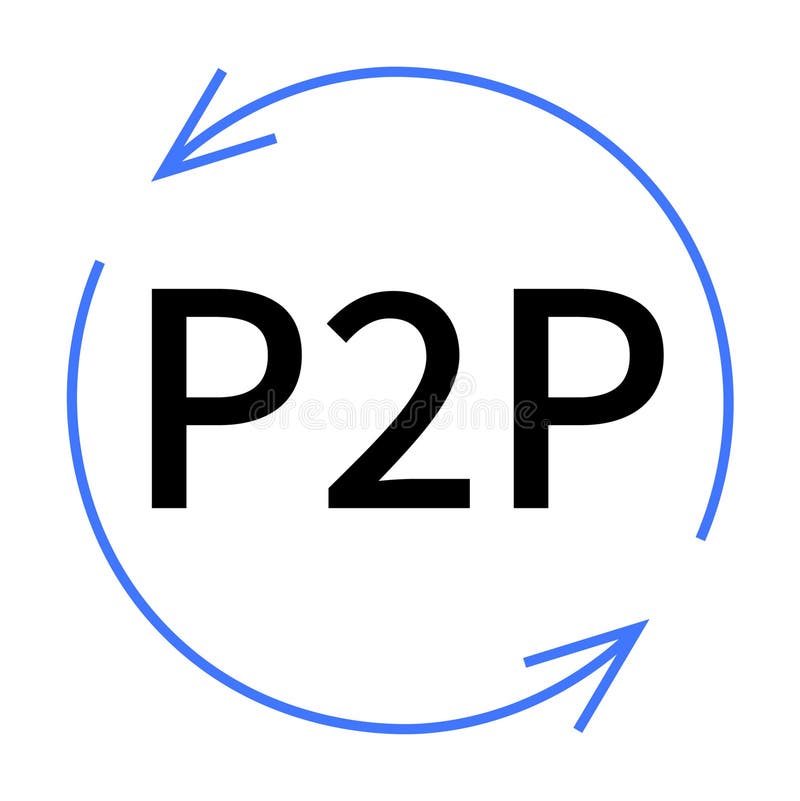 P2P Concept with Circular Blue Arrows Indicating Continuous Cycle or ...