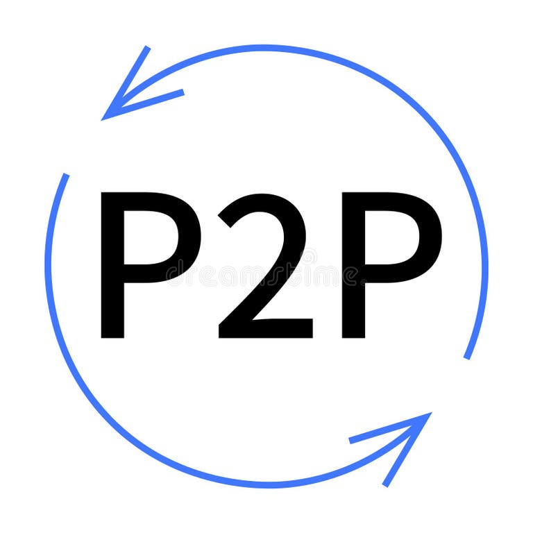 P2P Concept with Circular Blue Arrows Indicating Continuous Cycle or ...