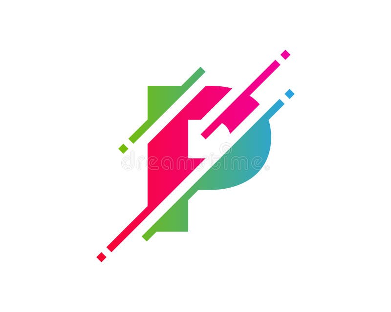 P Digital Letter Pixel Logo Icon Design Stock Vector - Illustration of ...