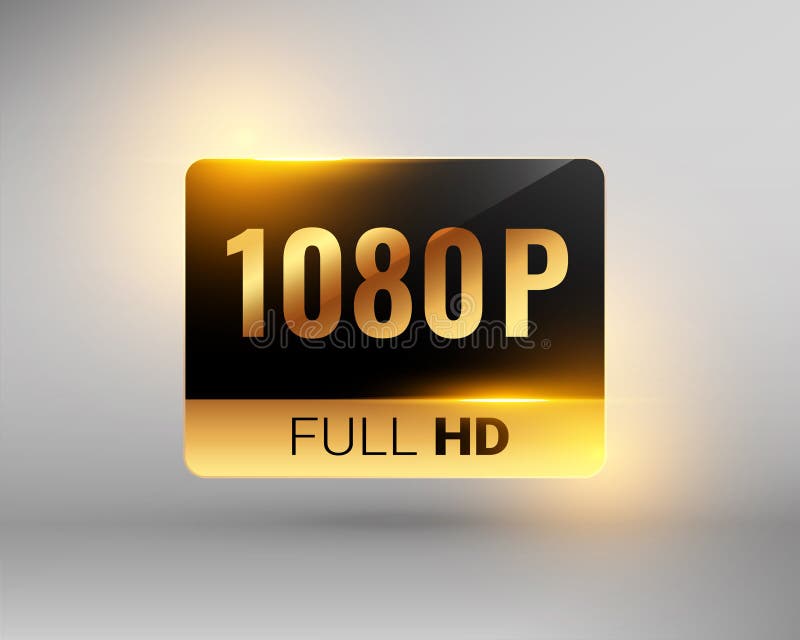 1080p Full Hd Screen Resolution Dimension Tag Icon in Premium Style ...