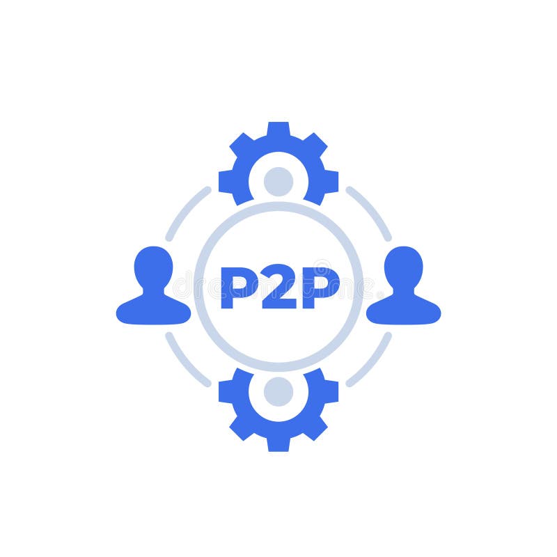 P2p Icon, Peer-to-peer Economy Vector Stock Vector - Illustration of ...