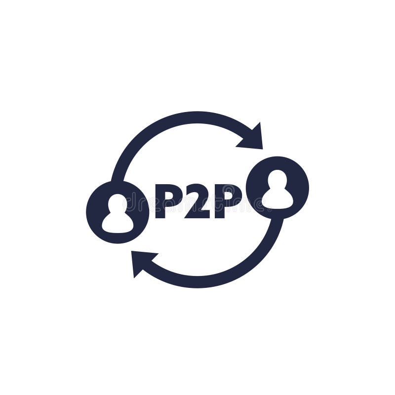 P2p Icon on White, Peer-to-peer Stock Illustration - Illustration of ...