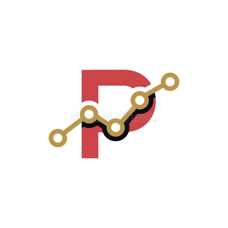 P Letter Business Stats Logo Design Element. Logo Vector Template Stock ...