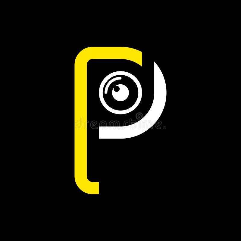 P Letter Camera Icon Vector Stock Vector - Illustration of equipment ...