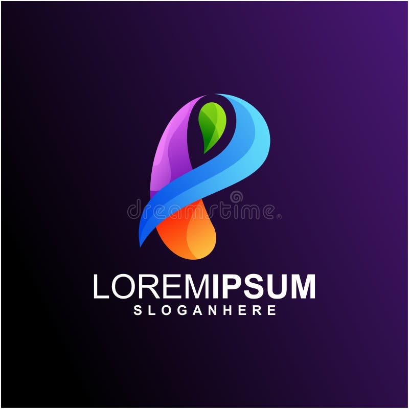 P letter colorful logo stock illustration. Illustration of media ...