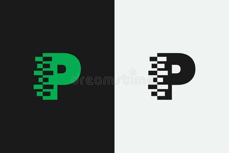 P Letter Iconic Transformation Shape Vector Logo Design Stock Vector ...