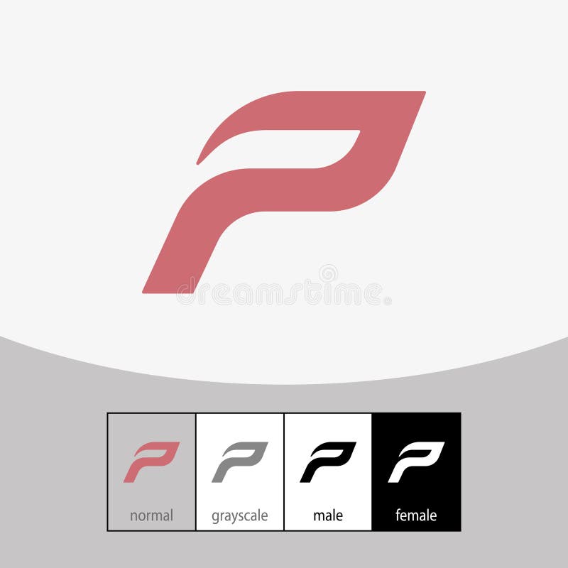 P Letter Logo. Pink Color stock vector. Illustration of template ...