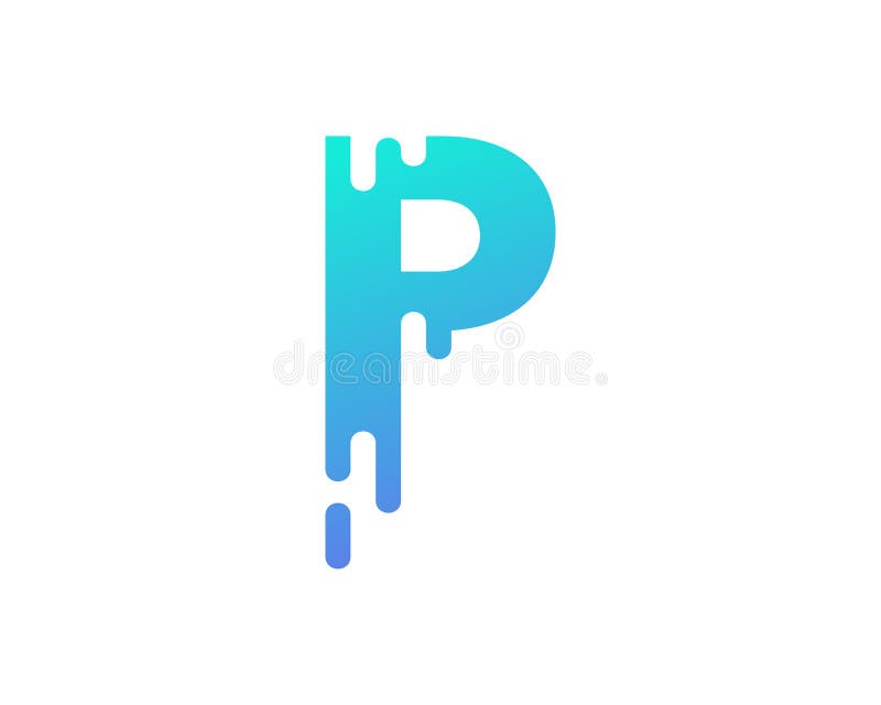 P Letter Paint Wet Logo Icon Design Stock Vector - Illustration of ...