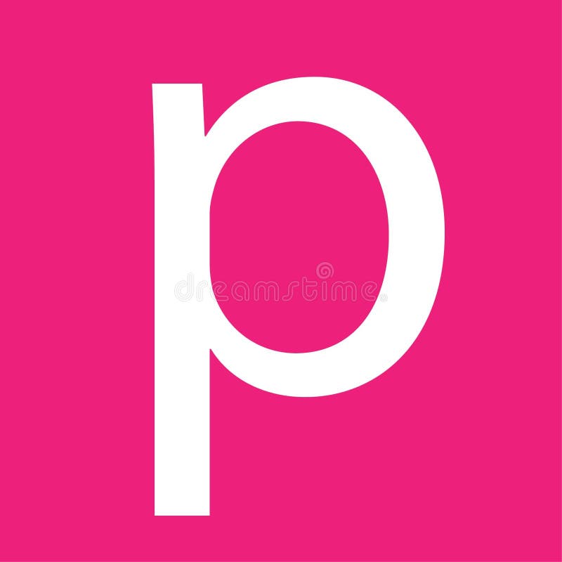 Pink Wallpaper With The Letter P P Letter Design With White And Pink