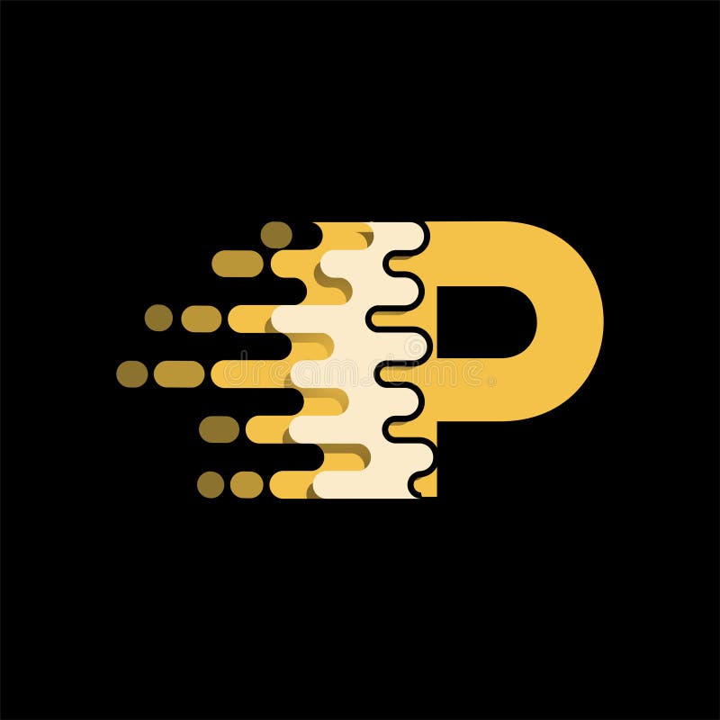P Letter Pixel Icon Vector Logo Element. Letter Speed Logo Template ...