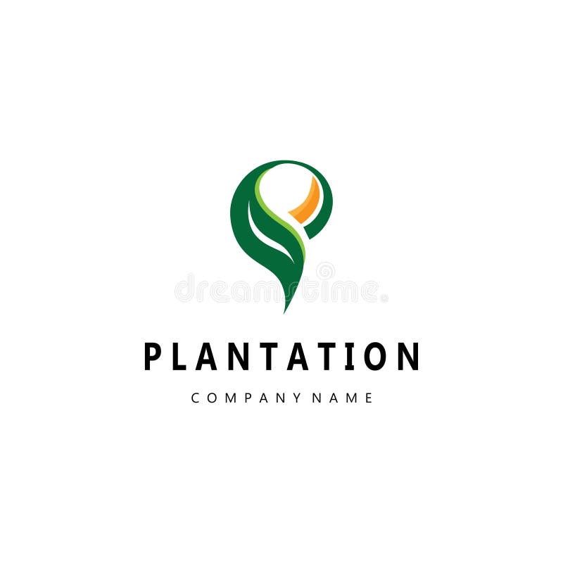 Plantation Logo Illustration Simple Line Design Template Ornament ...