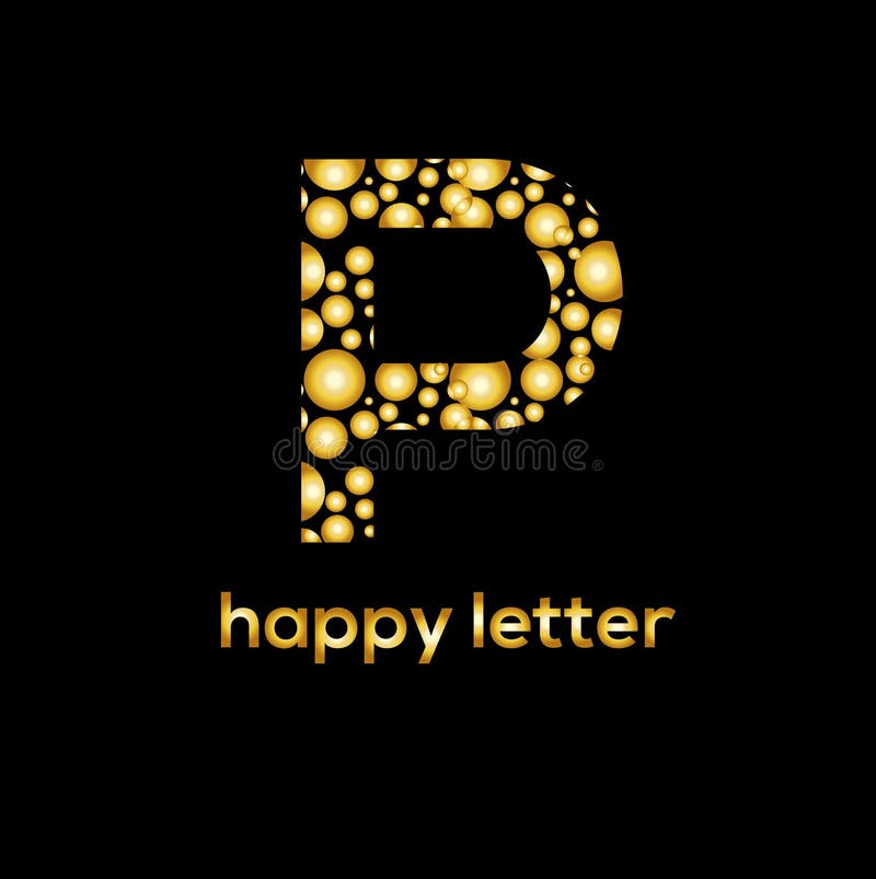 P Letter Water Bubbles Vector Logo Stock Vector - Illustration of blue ...