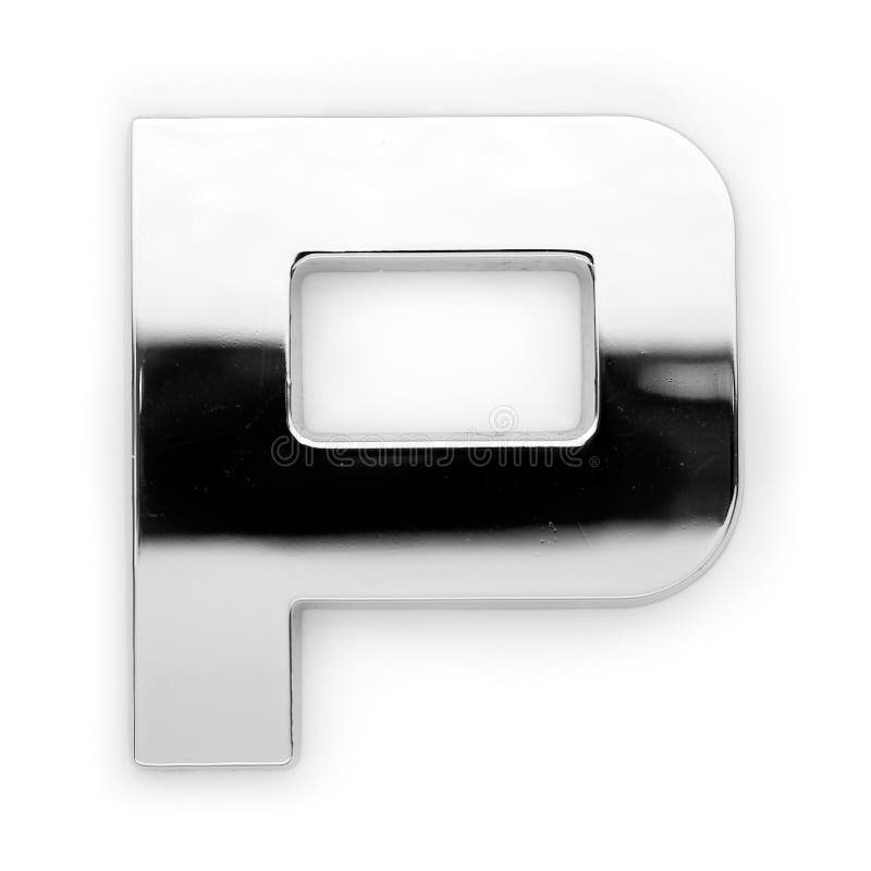P - Lettera di metallo fotografia stock. Immagine di alfabeto - 6742718