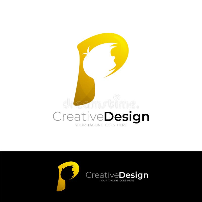 P Logo and Children Design Combination, People Care Logos Stock Vector ...