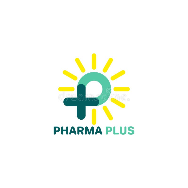 P Logo, P with Plus and Sun Logo. Medical Logo Stock Vector ...