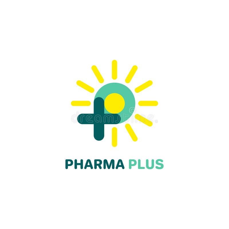 P Logo, P with Plus and Sun Logo. Medical Logo Stock Vector ...