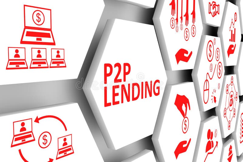P2P Lending Concept Icon with Text Stock Vector - Illustration of ...