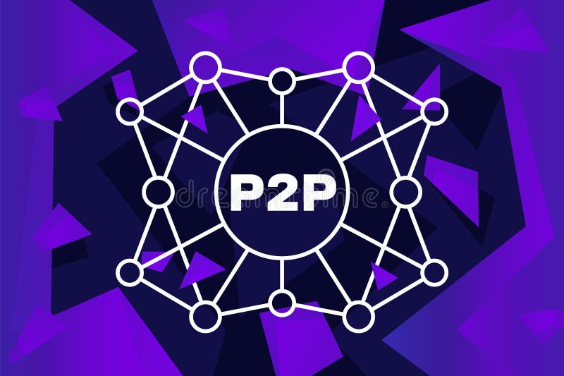 P2p, Peer-to-peer Network Vector Design Stock Vector - Illustration of ...