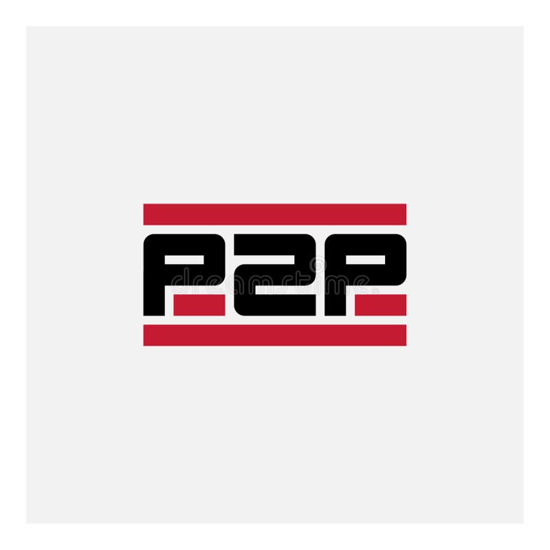 P2P - Peer To Peer Acronym. Logotype or Emblem for Cryptocurrency ...