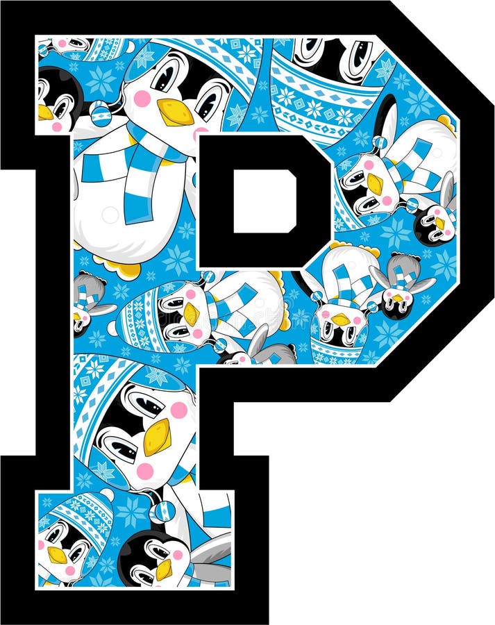 P is for Penguin stock vector. Illustration of snowflake - 88825932