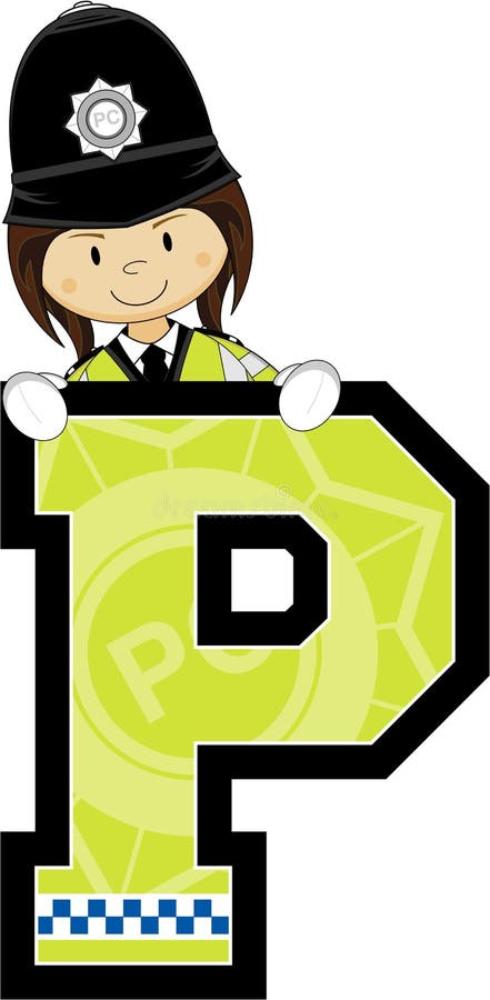 P is for Policeman stock vector. Illustration of emergencyservices ...