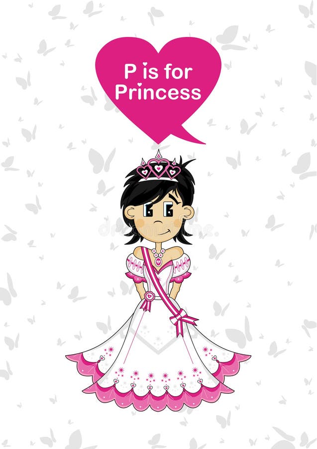 P is for Princess stock vector. Illustration of educational - 94571392