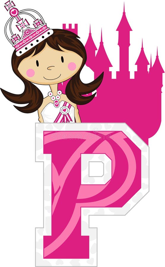 P is for Princess stock vector. Illustration of butterfly - 85686062