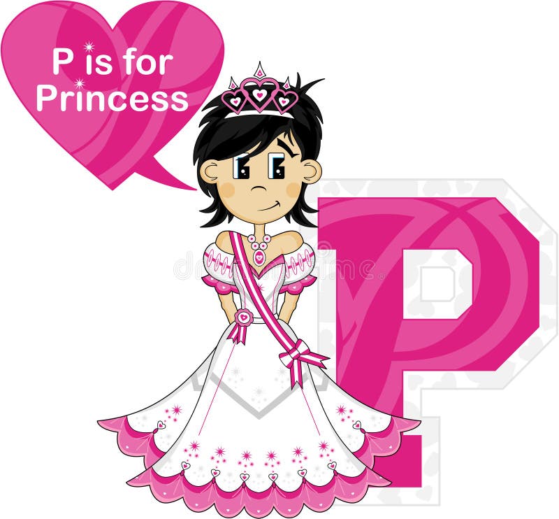 P is for Princess stock vector. Illustration of education - 94571415