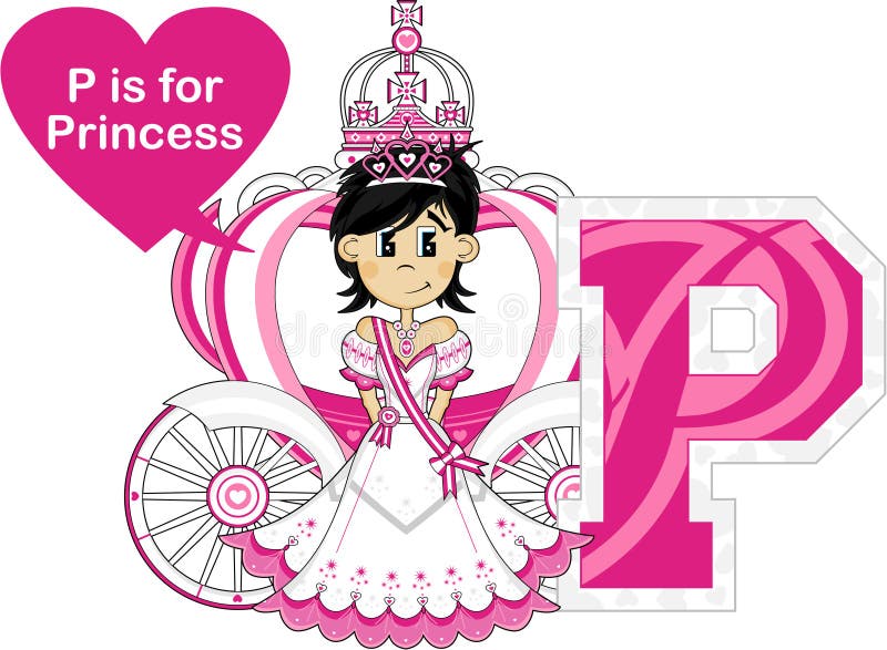 P is for Princess stock vector. Illustration of royal - 94571448