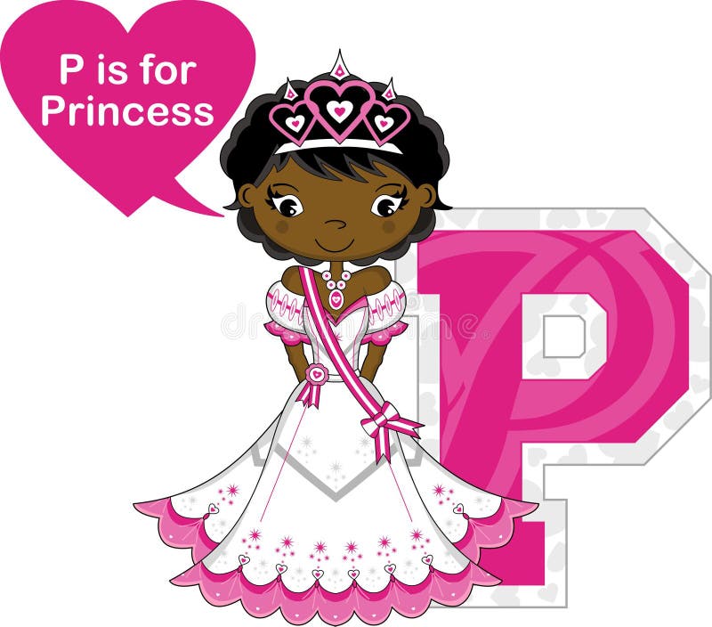 P is for Princess stock vector. Illustration of education - 94571457