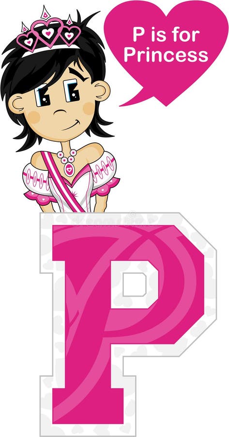 P is for Princess stock vector. Illustration of educational - 94571478